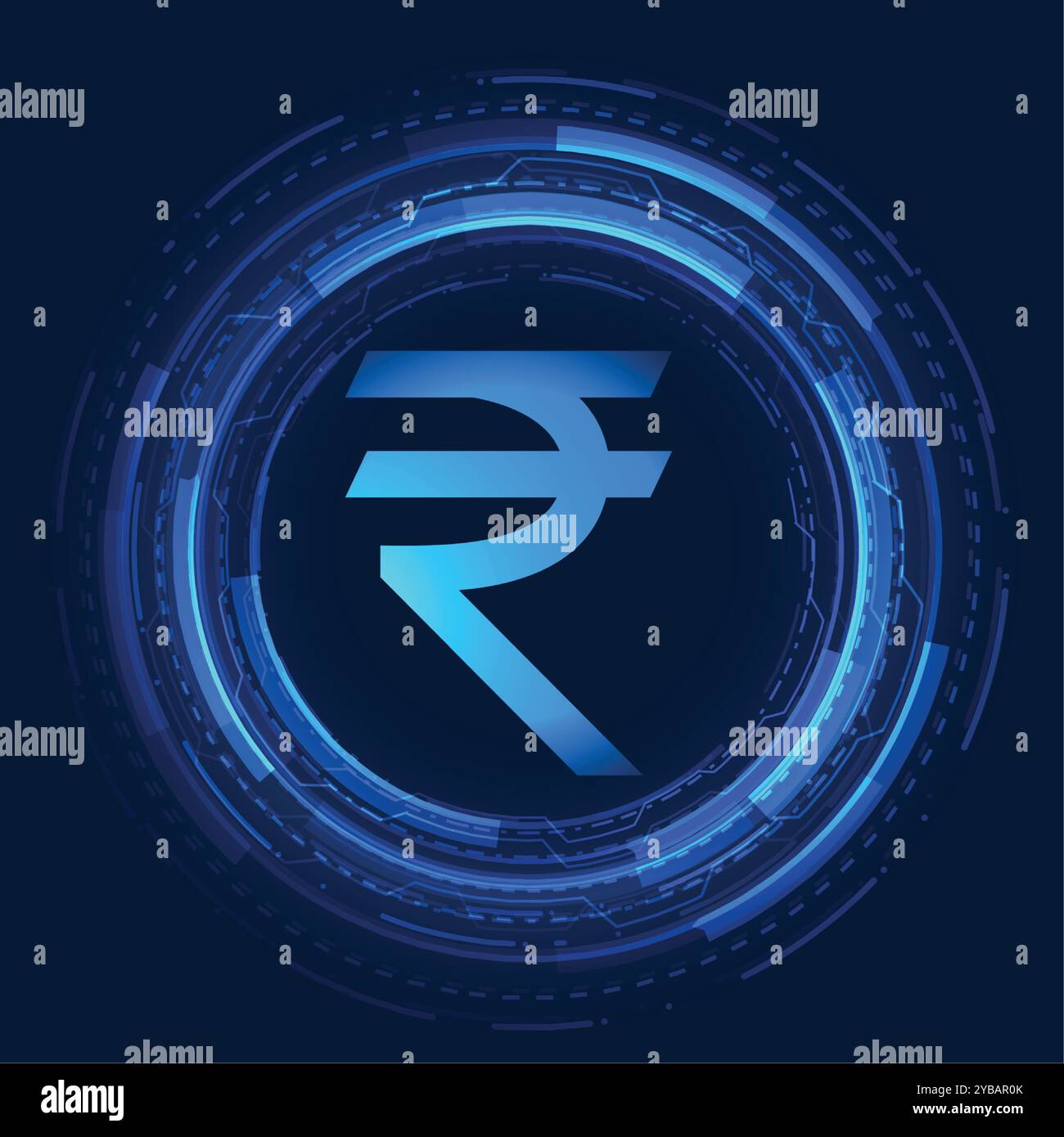 digital rupee technology circuit background design Stock Vector Image ...