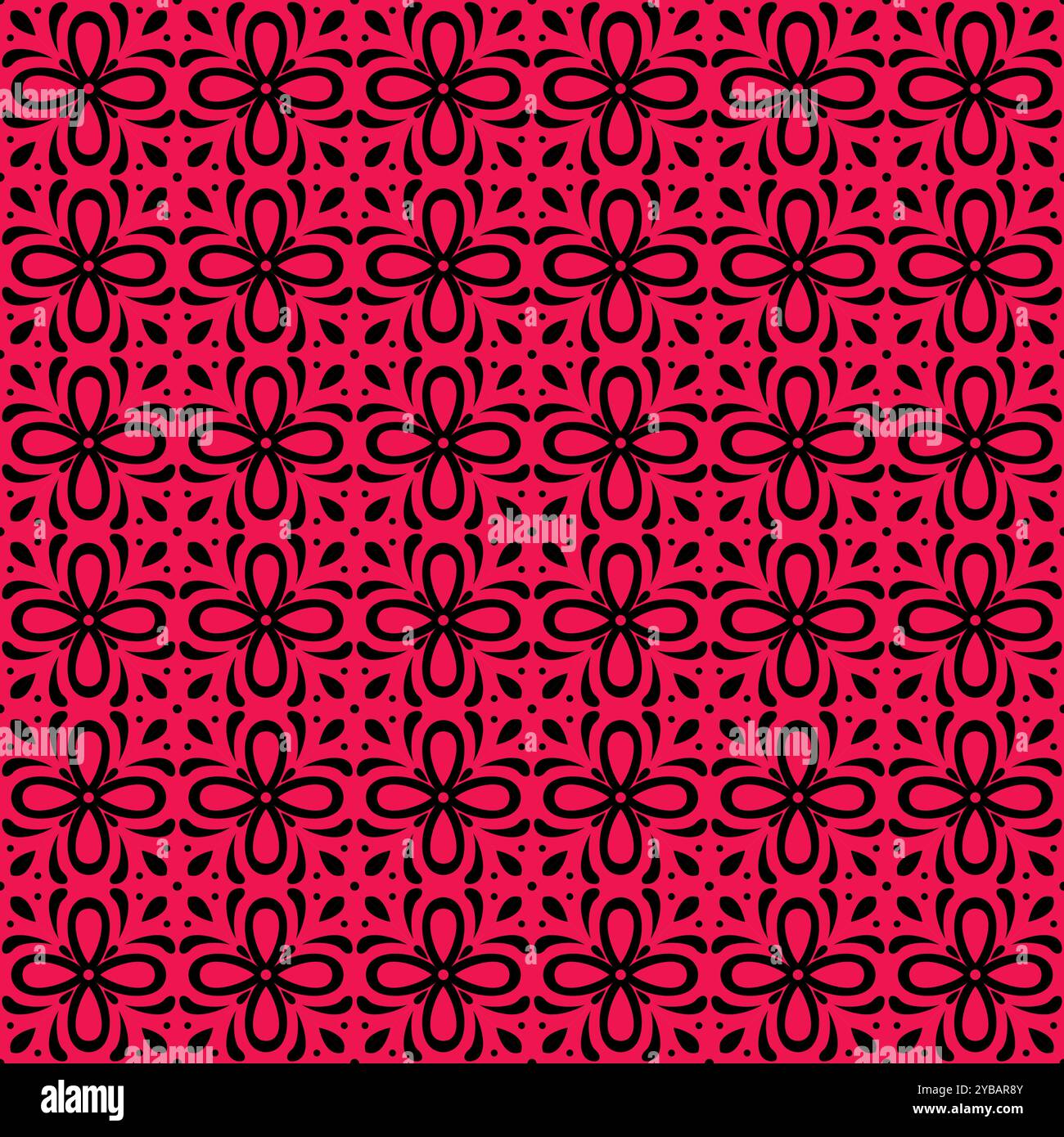 Flower Tile Pattern Design. Geometric Flower Seamless Pattern Stock ...