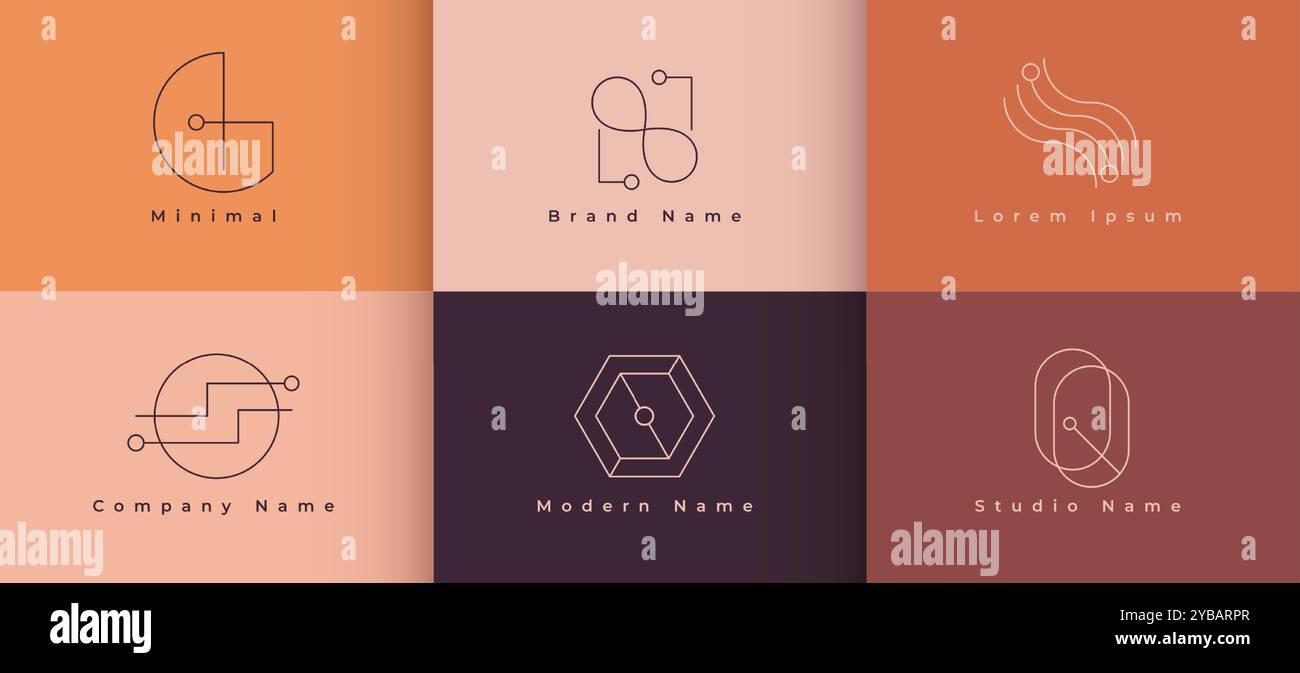 simple logo designs set of six Stock Vector Image & Art - Alamy