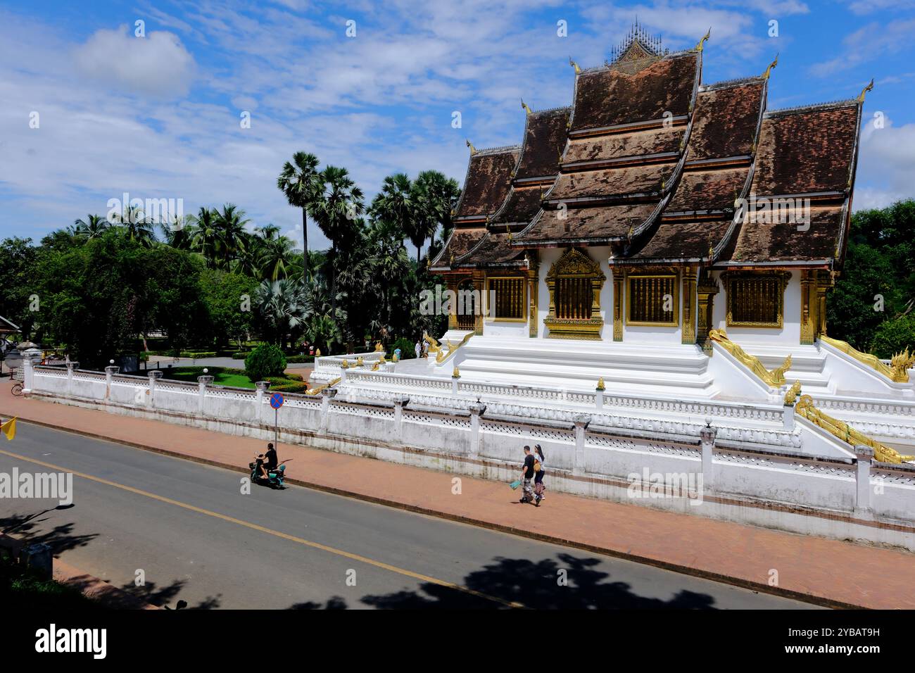 Haw Pha Bang Temple at Royal Palace aka the National Museum in Old Town ...