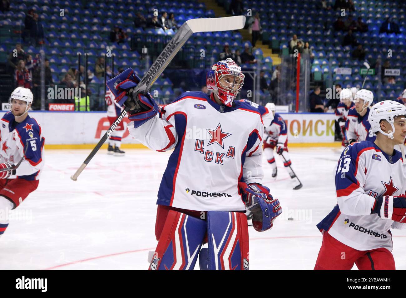 Dmitry Gamzin (33) CSKA Hockey Club seen in action during the Hockey ...