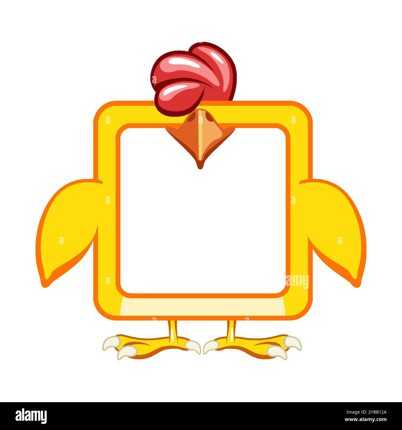 Square pig frame, cartoon avatar for ui games. Empty animal frame for ...