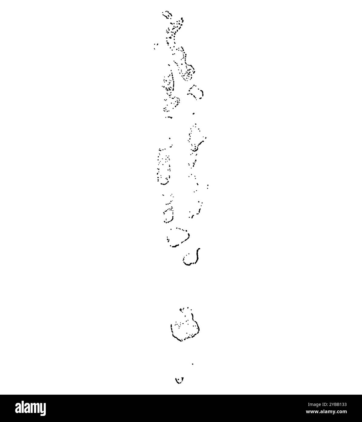 Outline silhouettemap of The Maldives over a white background Stock ...