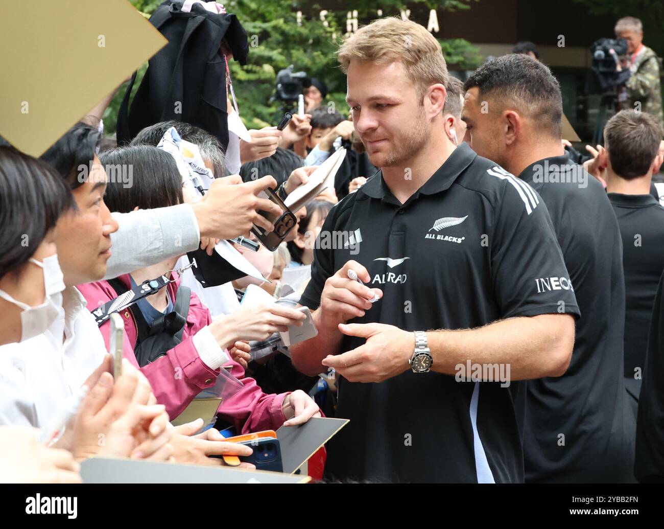 Tokyo, Japan. 18th Oct, 2024. New Zealand's rugby national team All ...