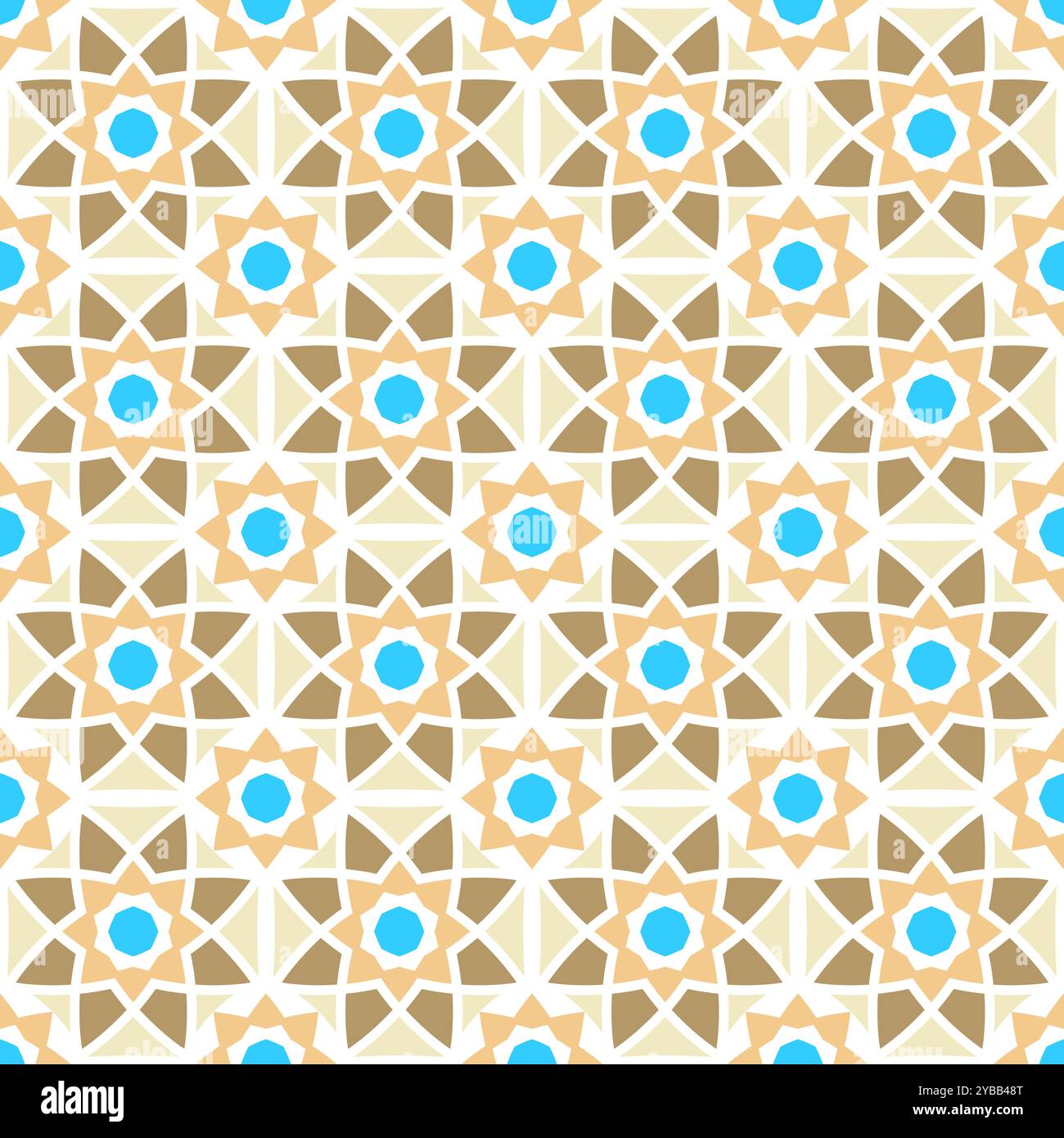 Hand drawn seamless pattern of square ceramic tile. Ornate patchwork pattern design. Typical ...