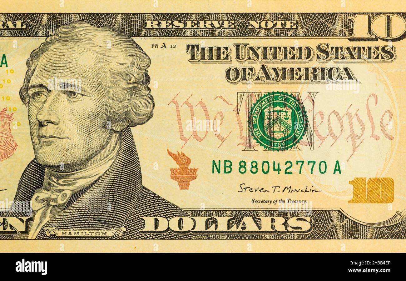 Ten dollar bill hi-res stock photography and images - Alamy