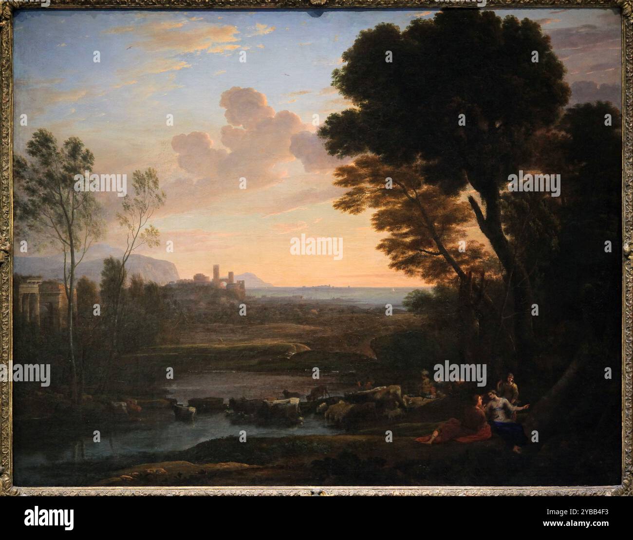 Landscape with Paris and Oenone,also called The Ford (1648) by Claude ...