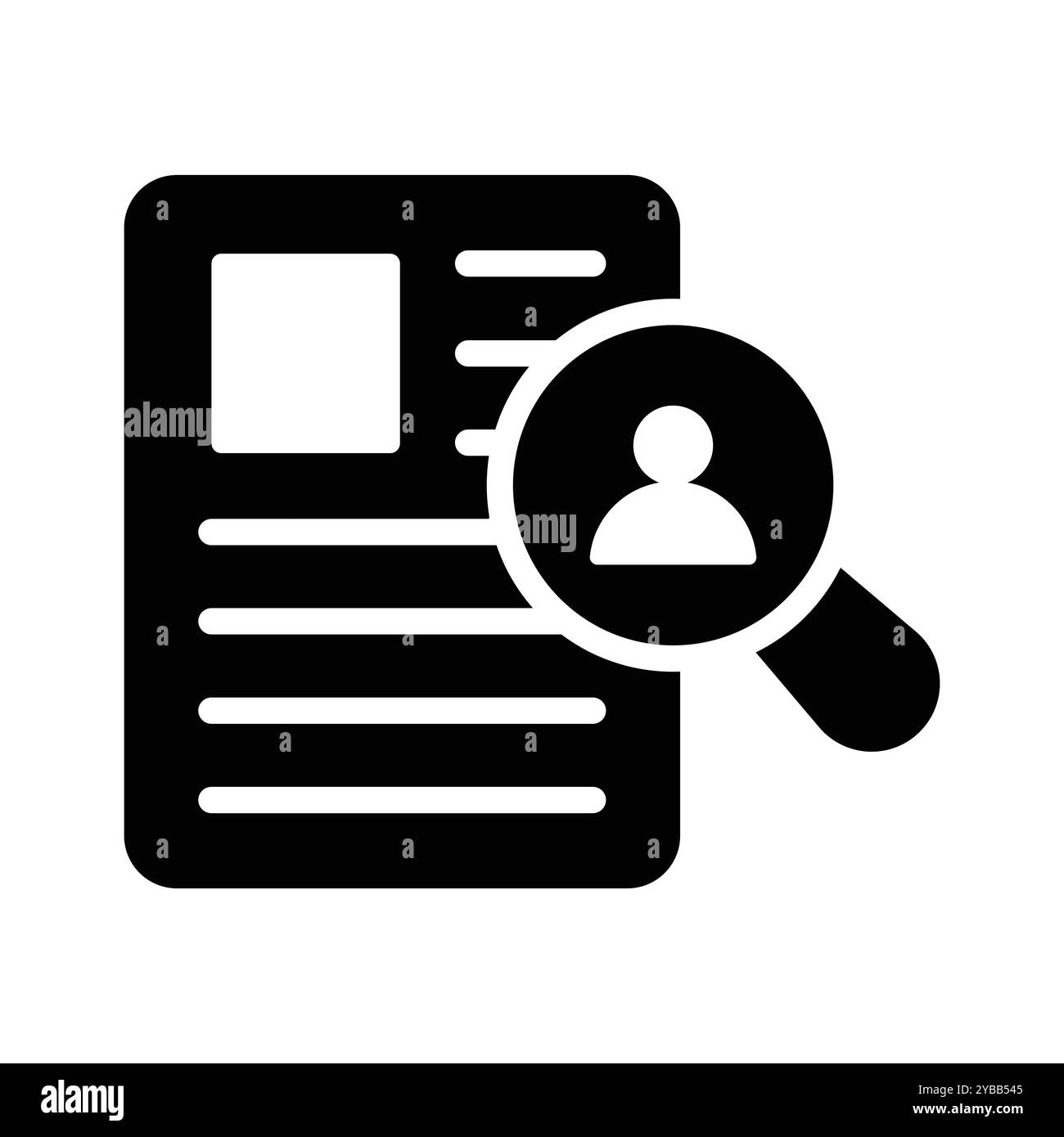 A simple icon of the recruitment process, ideal for job and hiring ...