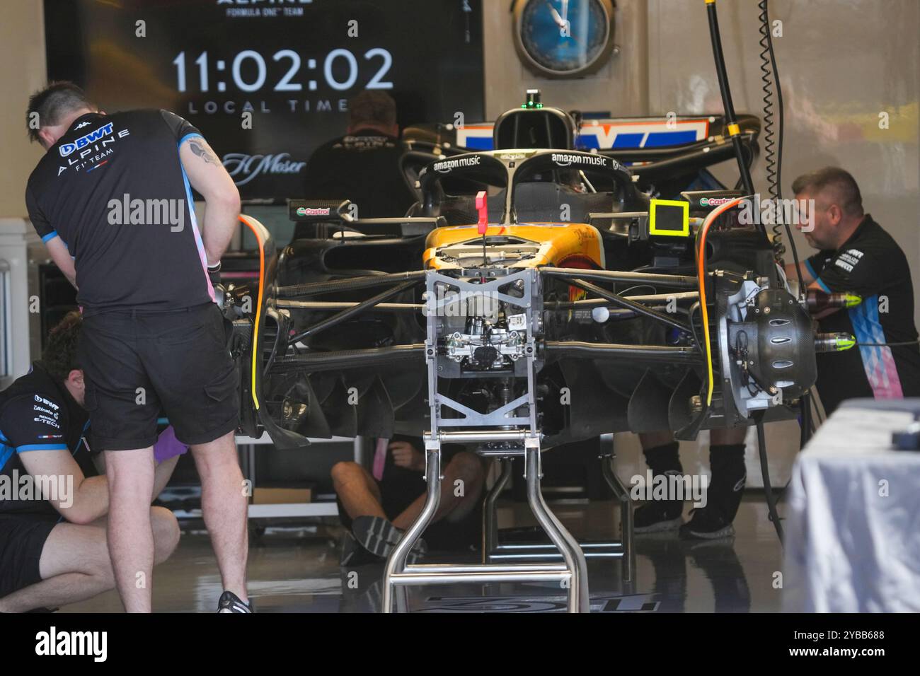 Austin, USA. 17th Oct, 2024. McLaren F1 Team Garage during the Formula ...