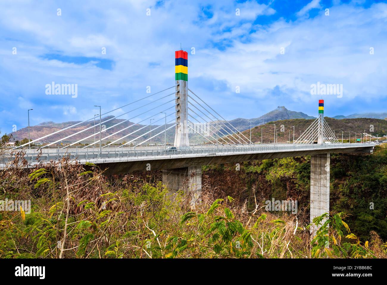 SAJ Brücke, Sir Anerood Jugnauth Brücke, indischer Ozean, Insel ...