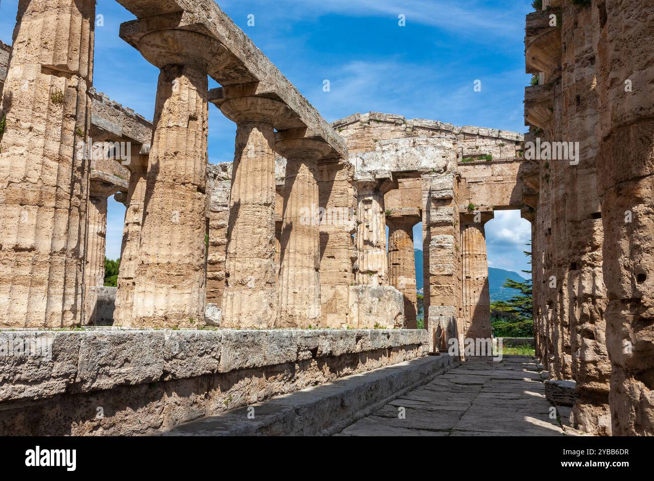 The "cella" or inner sanctuary of the Temple of Hera II, a Greek temple ...