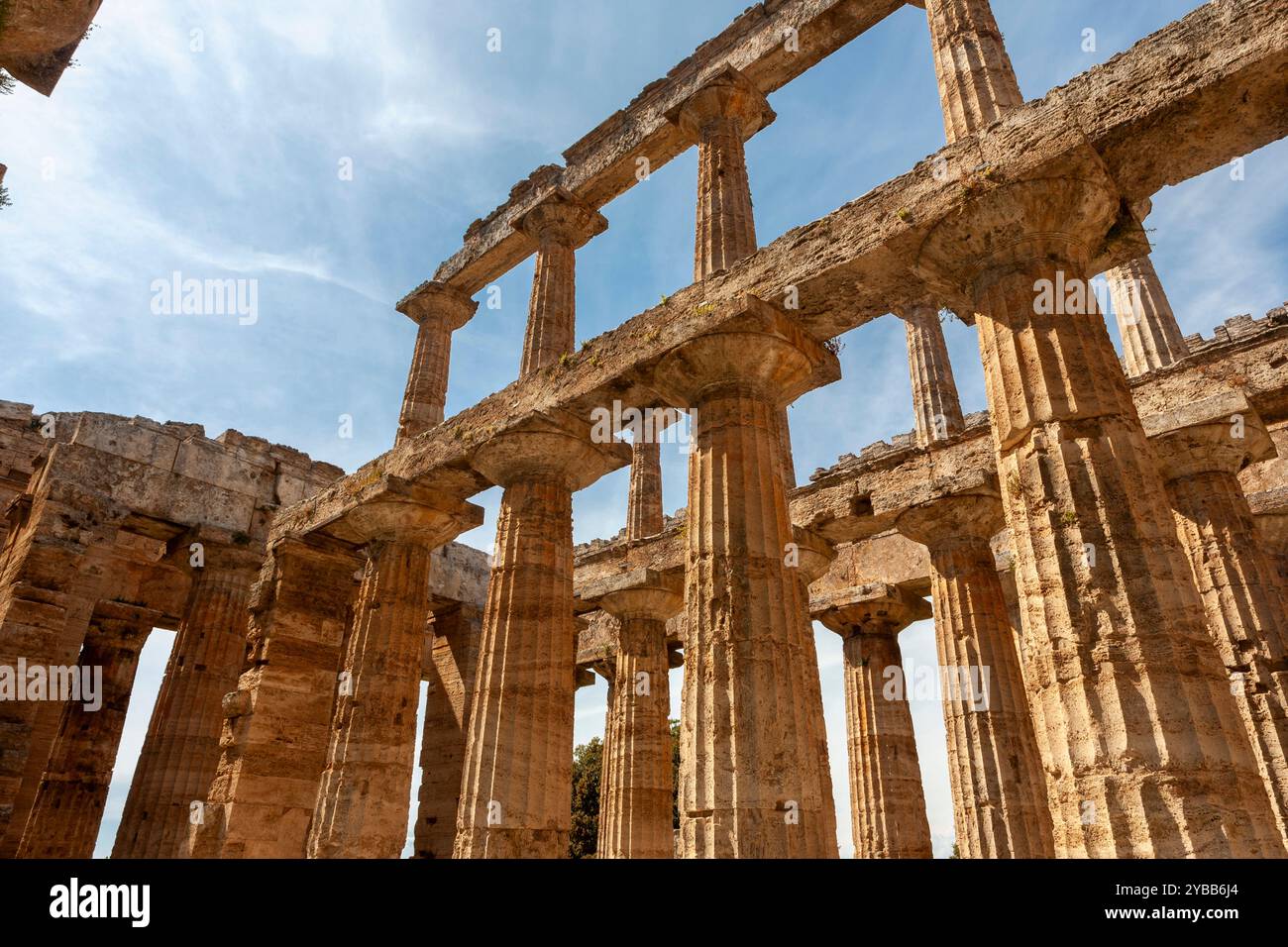 The "cella" or inner sanctuary of the Temple of Hera II, a Greek temple ...