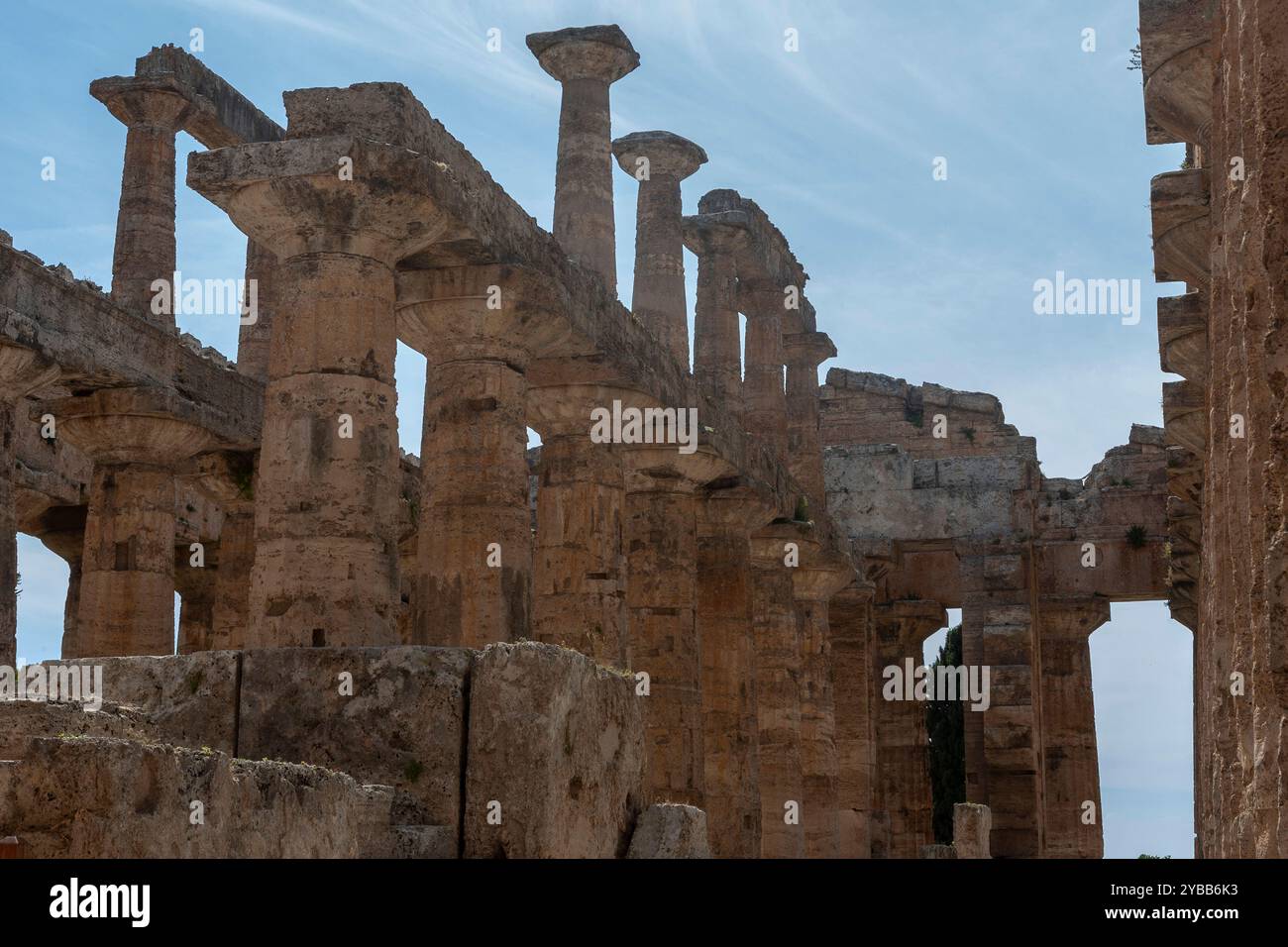 The "cella" or inner sanctuary of the Temple of Hera II, a Greek temple ...