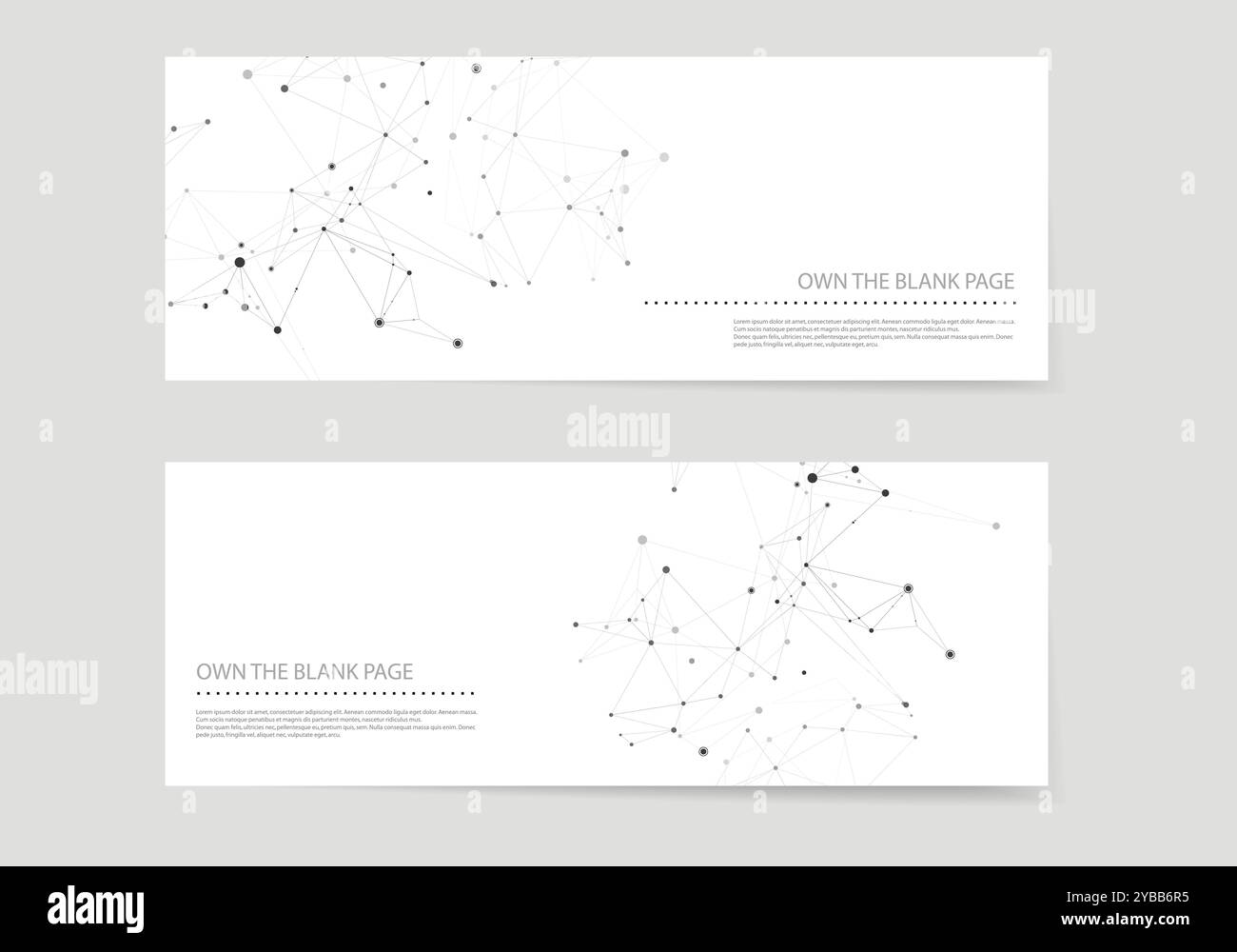Vector cover brochures with connect lines and dots. Banner template for ...