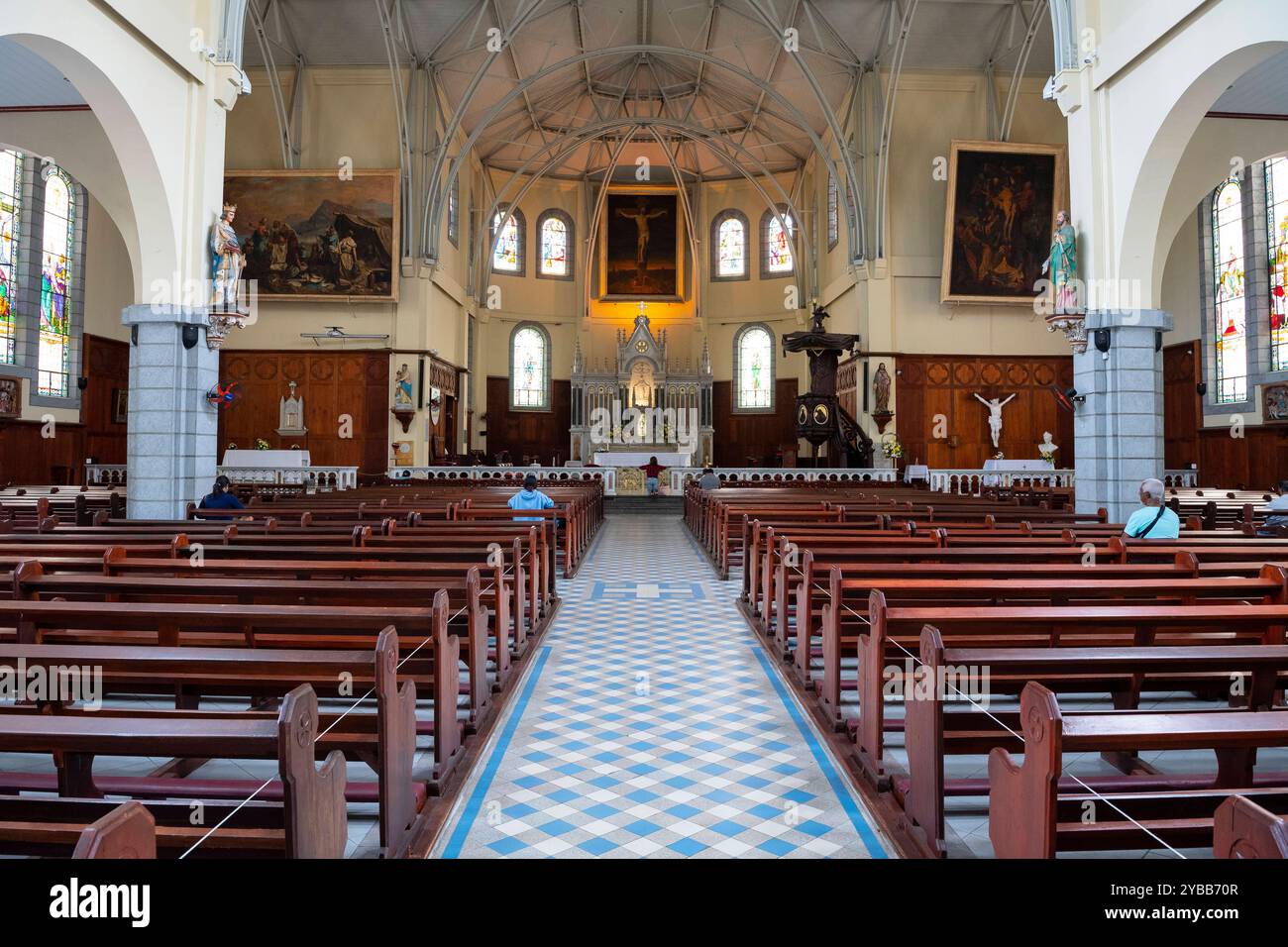 Kathedrale, Port Louis, Innenraum , Altar, indischer Ozean, Insel ...