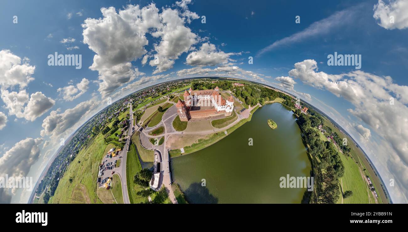 Aerial view mir castle in hi-res stock photography and images - Alamy