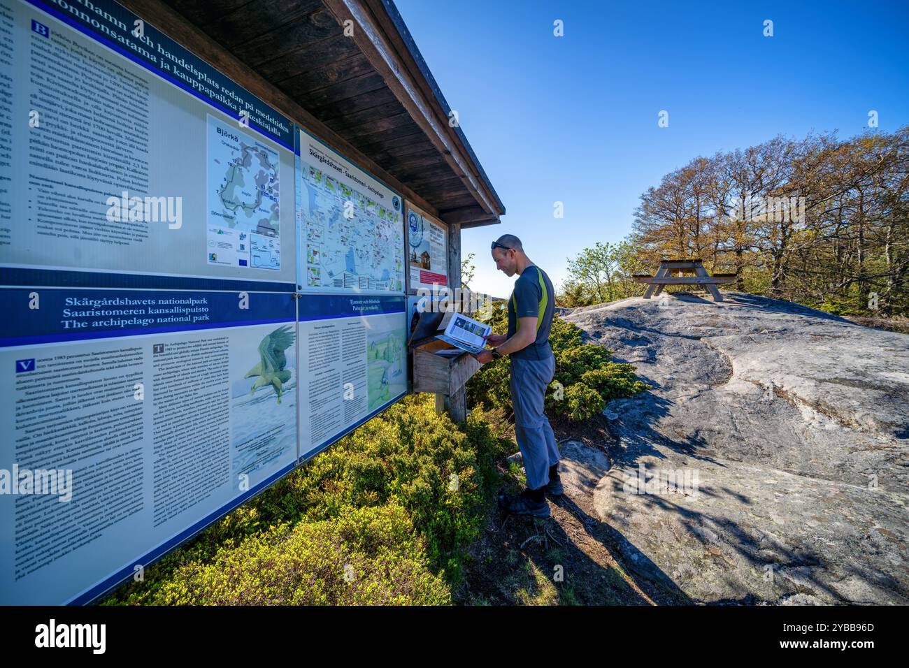 Information board at Björkö island, Parainen, Finland Stock Photo - Alamy