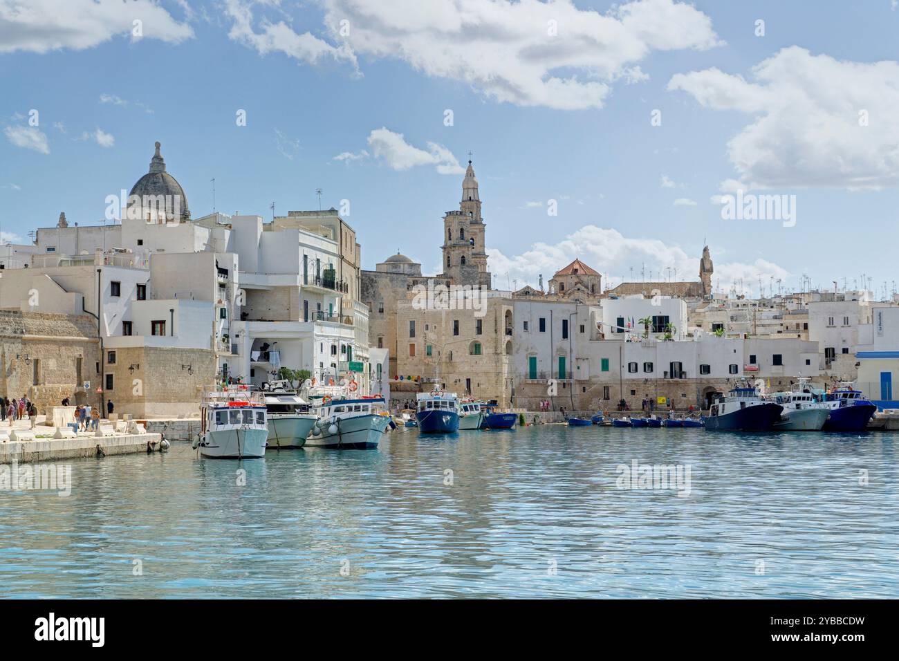 monopoli harbour sandstone and whitewash architecture domes and spires ...