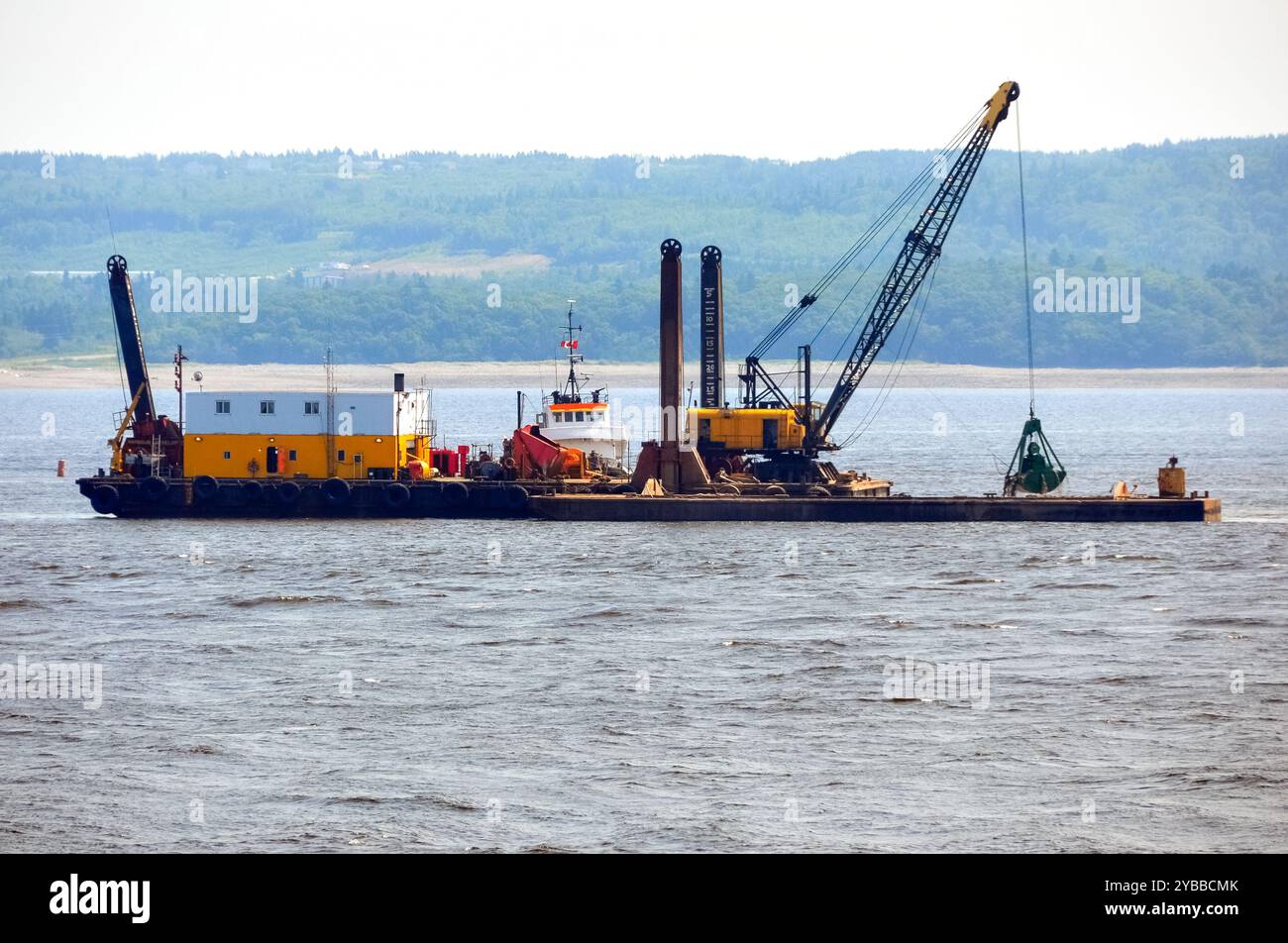 Photography of a dredging barge in Saint John Harbour, New Brunswick ...