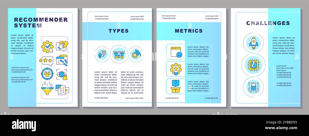Recommender system brochure template Stock Vector Image & Art - Alamy