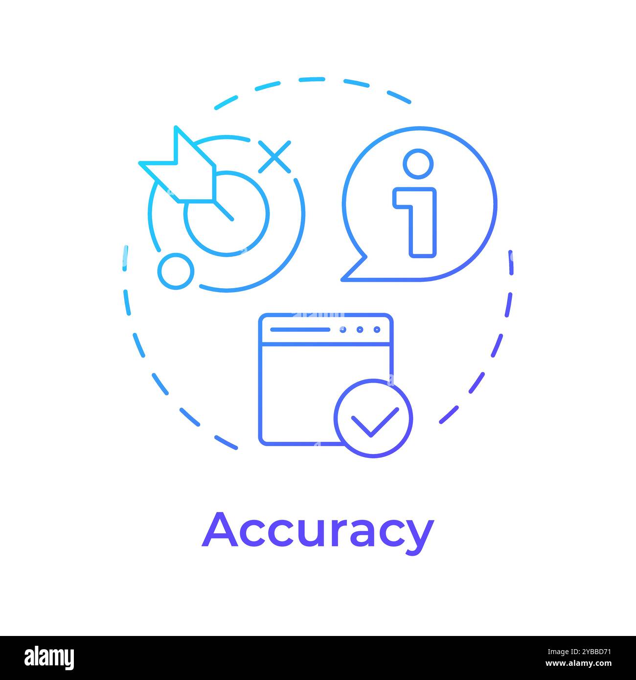 Accuracy blue gradient concept icon Stock Vector Image & Art - Alamy