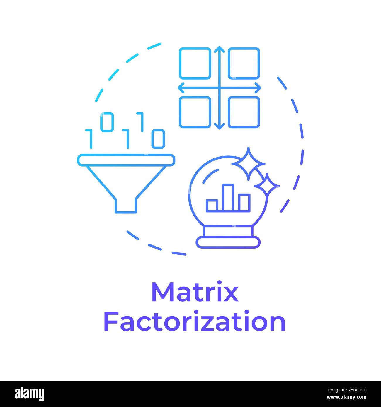 Matrix Factorization Blue Gradient Concept Icon Stock Vector Image And Art Alamy
