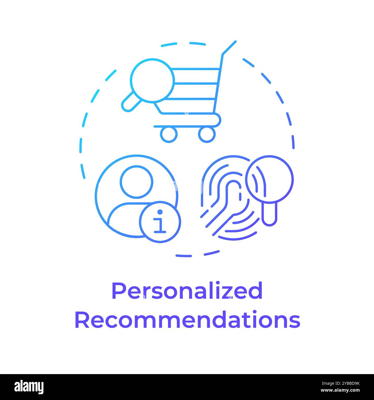 Personalized recommendations blue gradient concept icon Stock Vector ... Personalized recommendations blue gradient concept icon Stock Vector ...