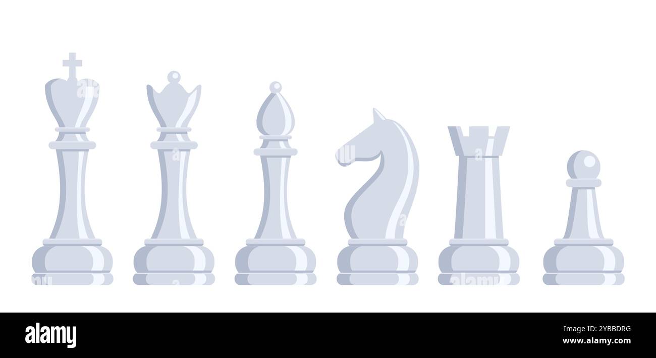 Chess pieces, set of elements. Sports and intellectual game, strategy ...