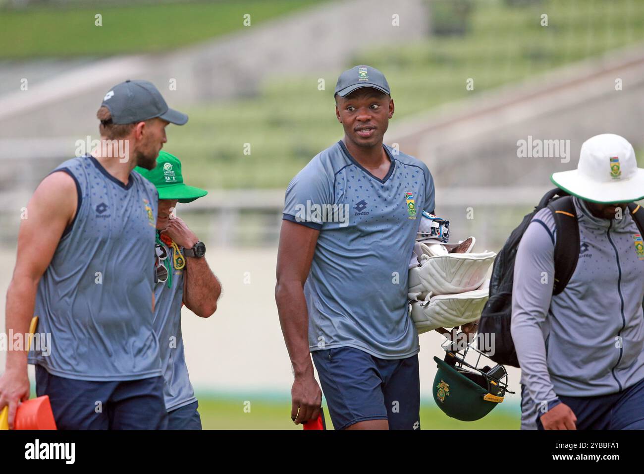 Kagiso Rabada during South Africa Team attends practice session at the ...