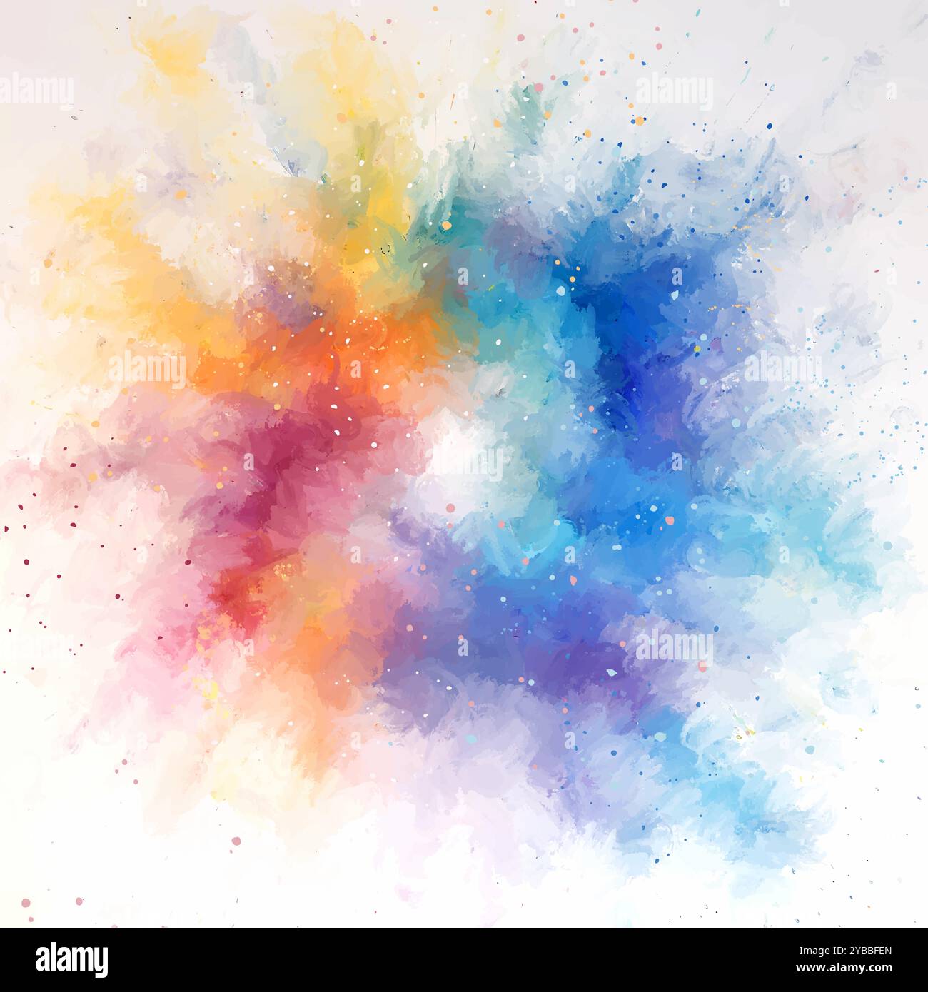 hand painted rainbow coloured abstract background Stock Vector Image ...