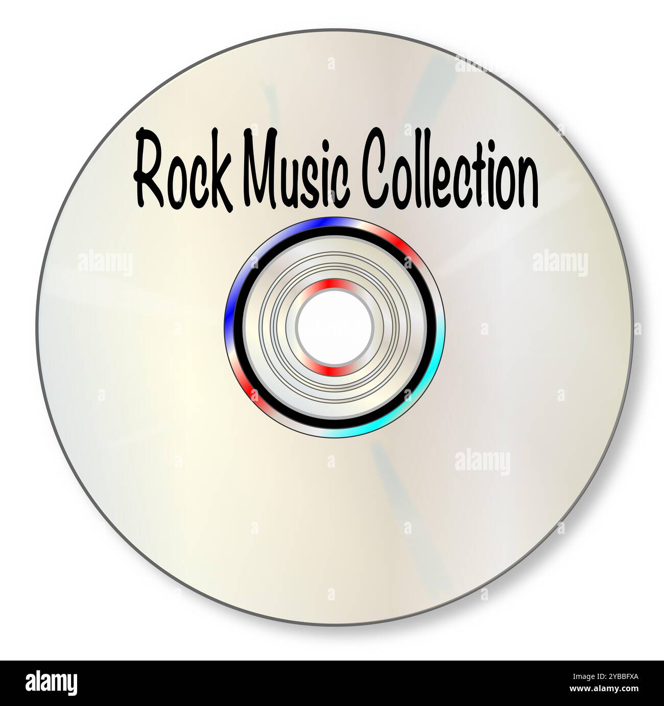 A musical DVD over a white background with the legend Rock Music ...
