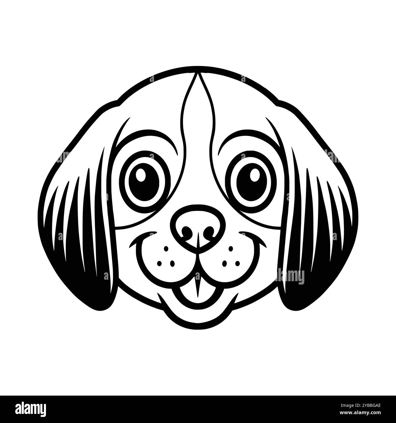 Cartoon doodle cute dog coloring hi-res stock photography and images ...