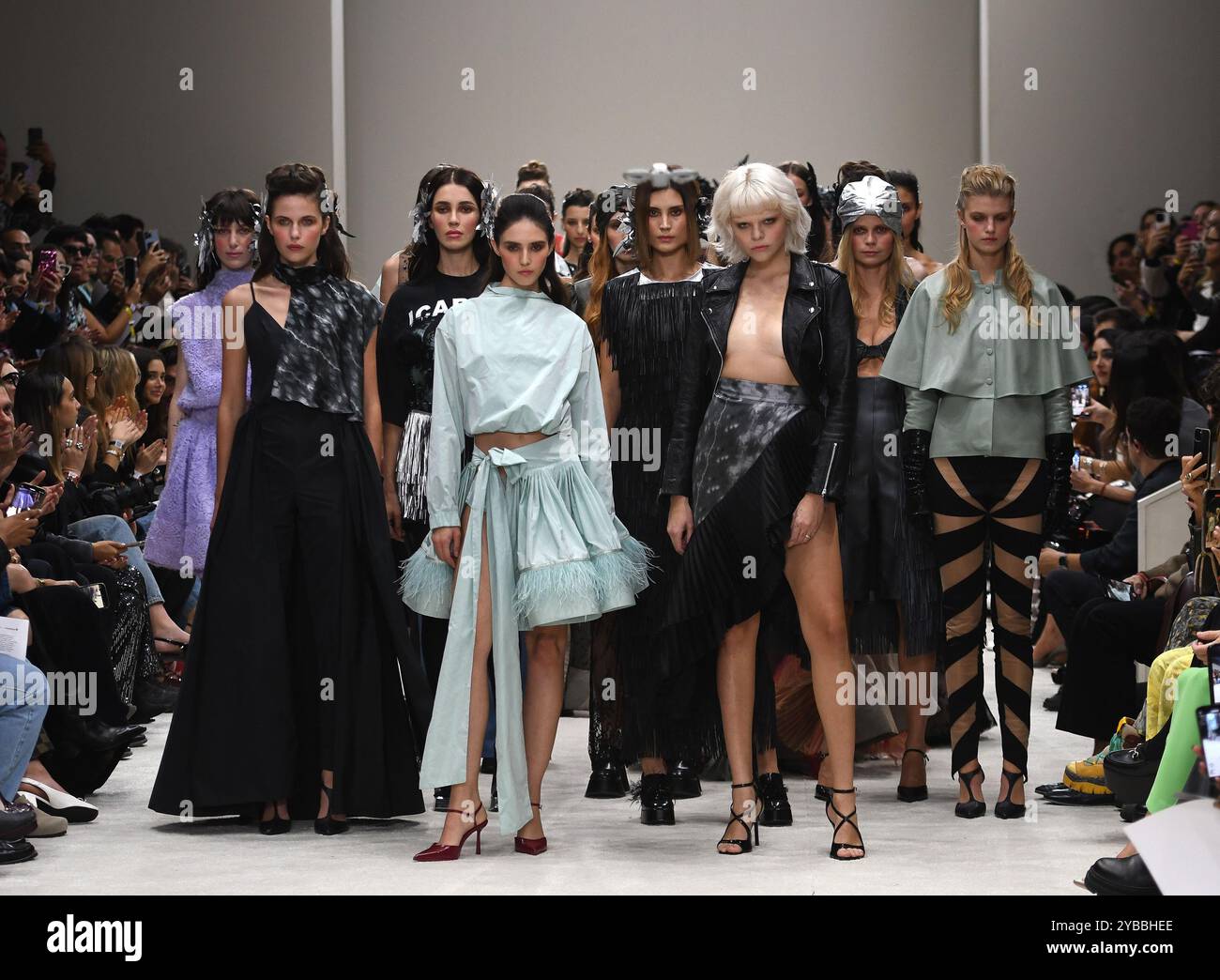 Mexico City, Mexico City, Mexico. 17th Oct, 2024. Models wear designs ...