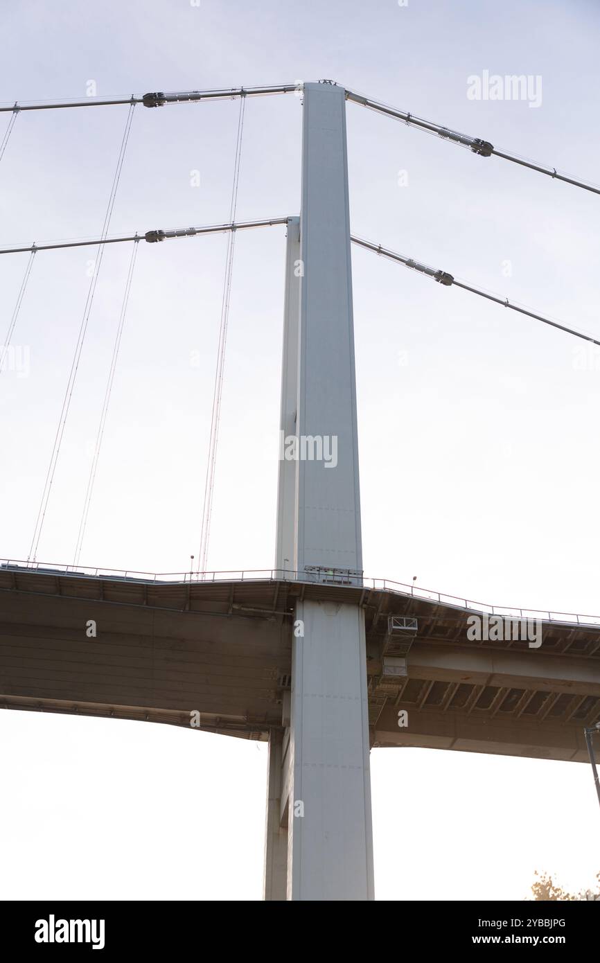 Istanbul, Turkiye - OCT 14, 2024: FSM bridge seen from Kurucesme, an ...