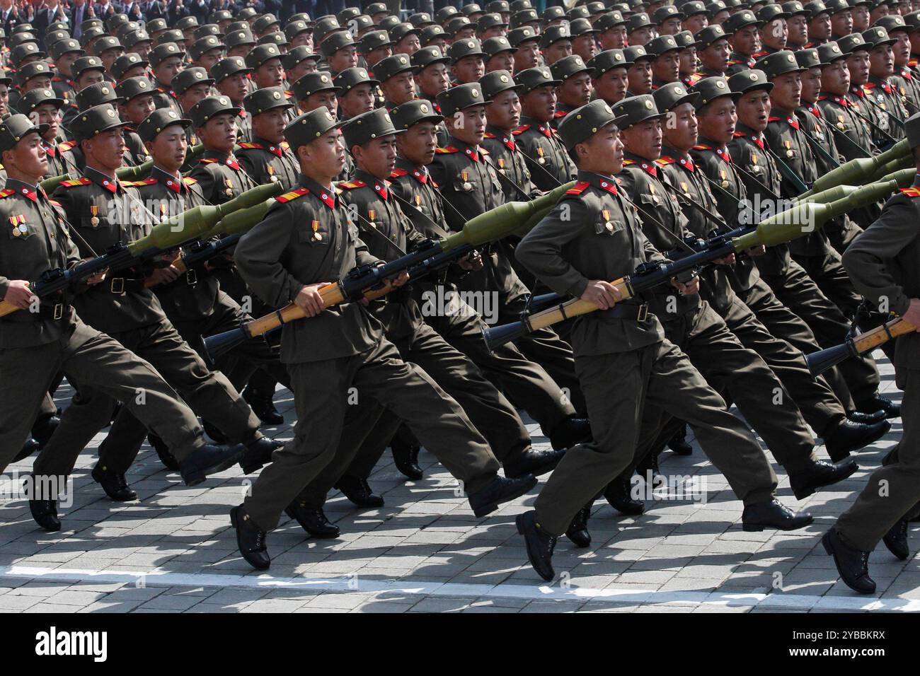 FILE - North Korean soldiers march during a mass military parade in ...