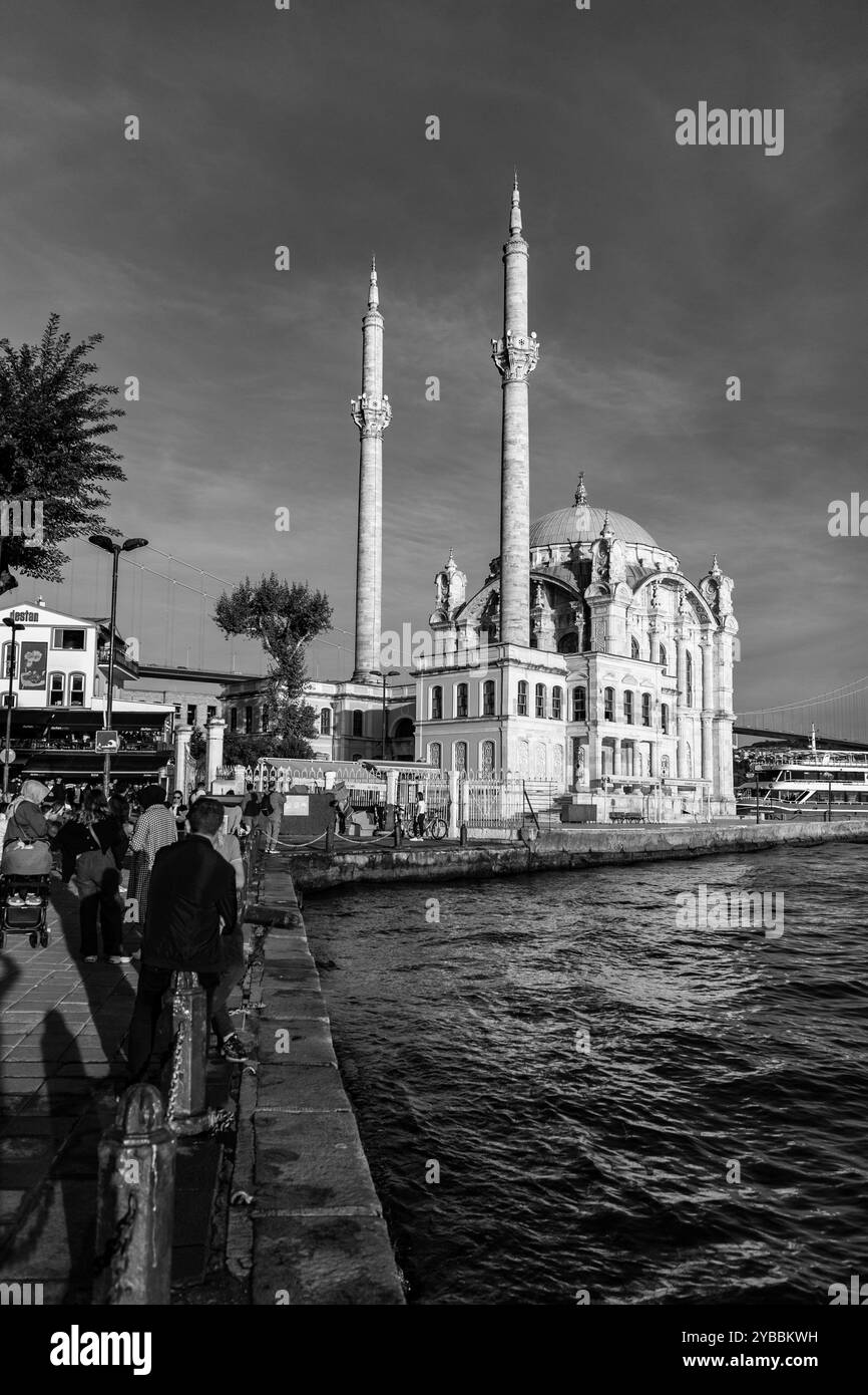 Istanbul, Turkiye - 14 OCT 2024: Ortakoy Mosque, or the Buyuk Mecidiye ...