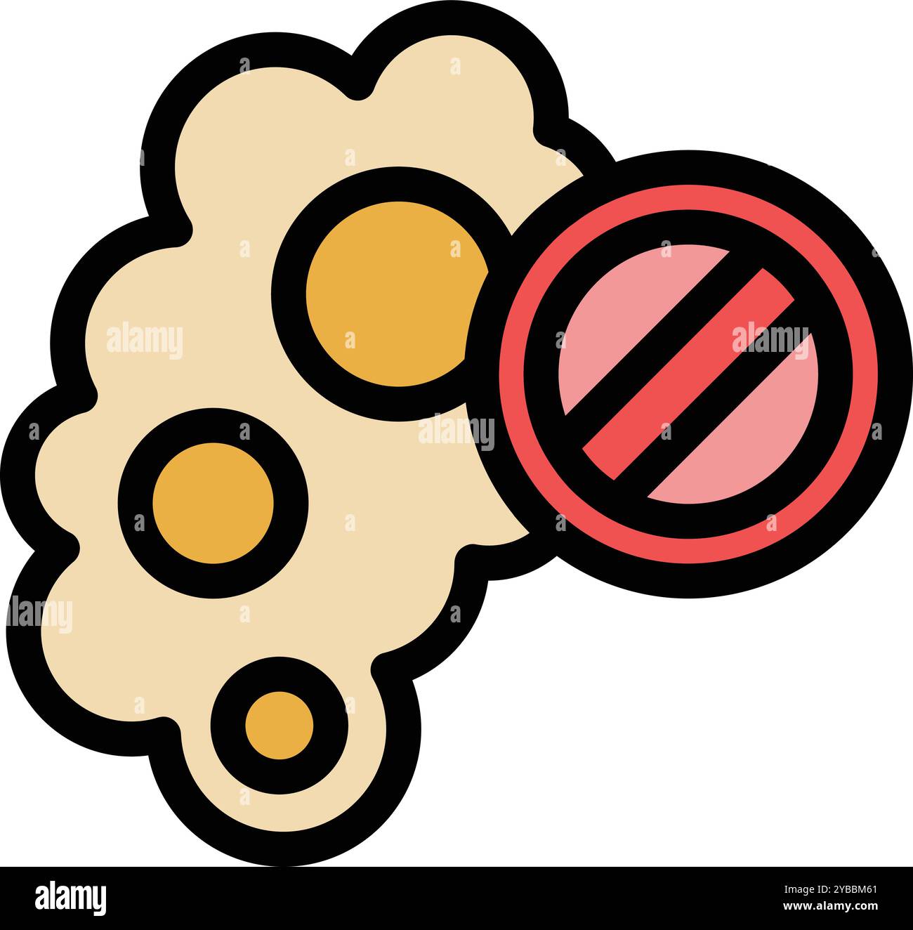 Stop lactose sign with cheese icon, outline vector illustration Stock ...