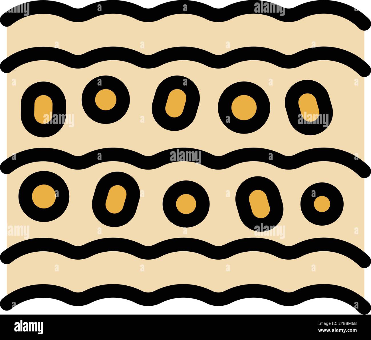 Icon illustrating the different layers of human skin including ...