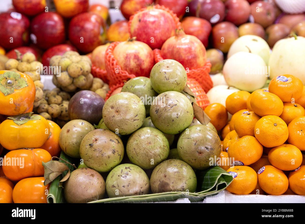 Assorted fresh fruits for sale at the Central Market (Phsar Thmei) in ...