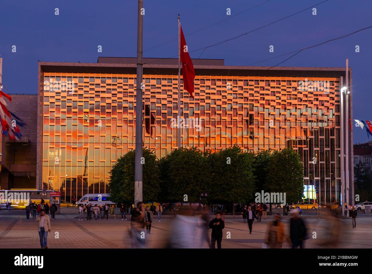 Istanbul, Turkiye - 14 OCT 2024: Taksim Square, situated in Beyoglu in ...
