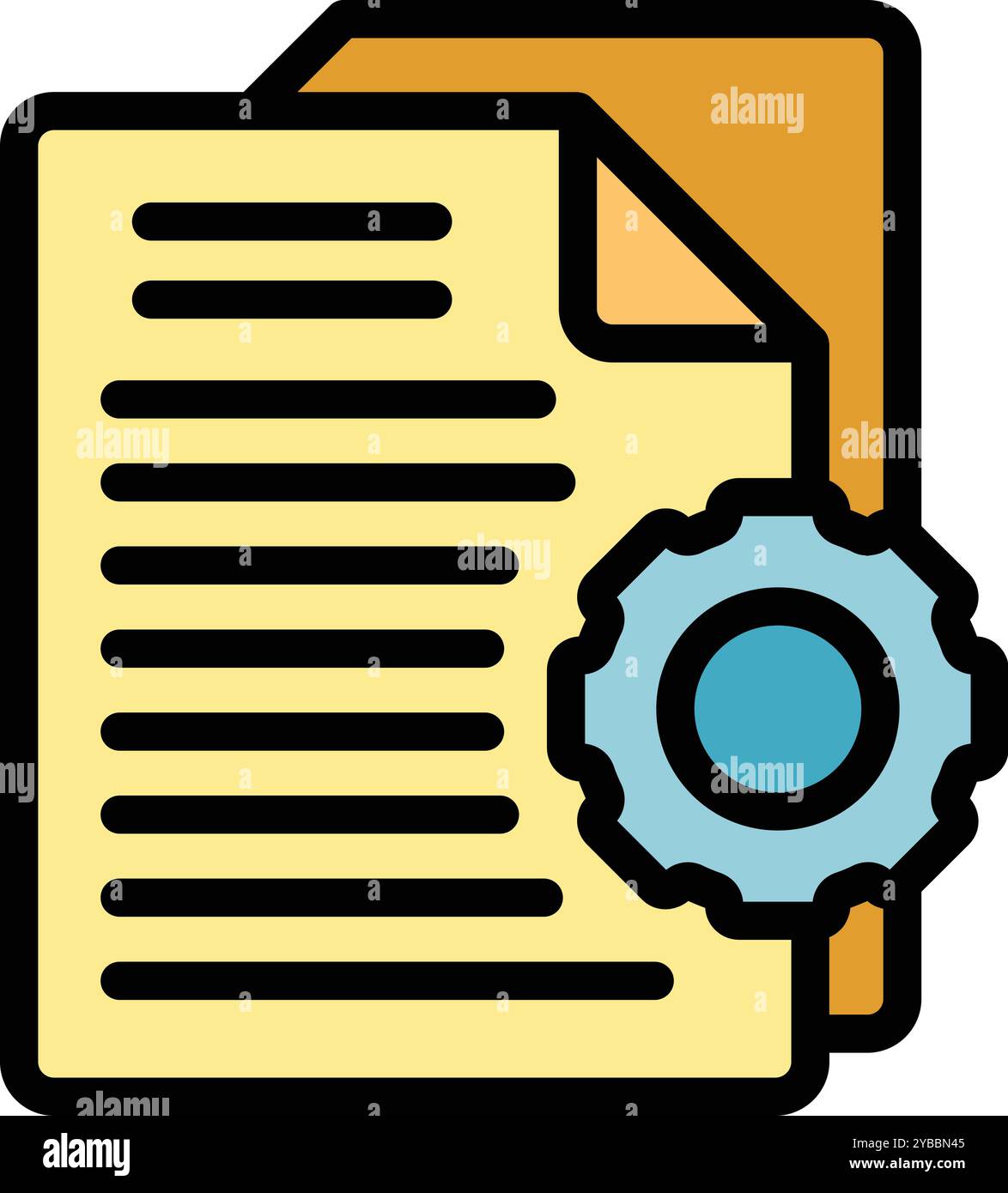Document management system showing working process with cogwheel icon Stock Vector Image & Art ...