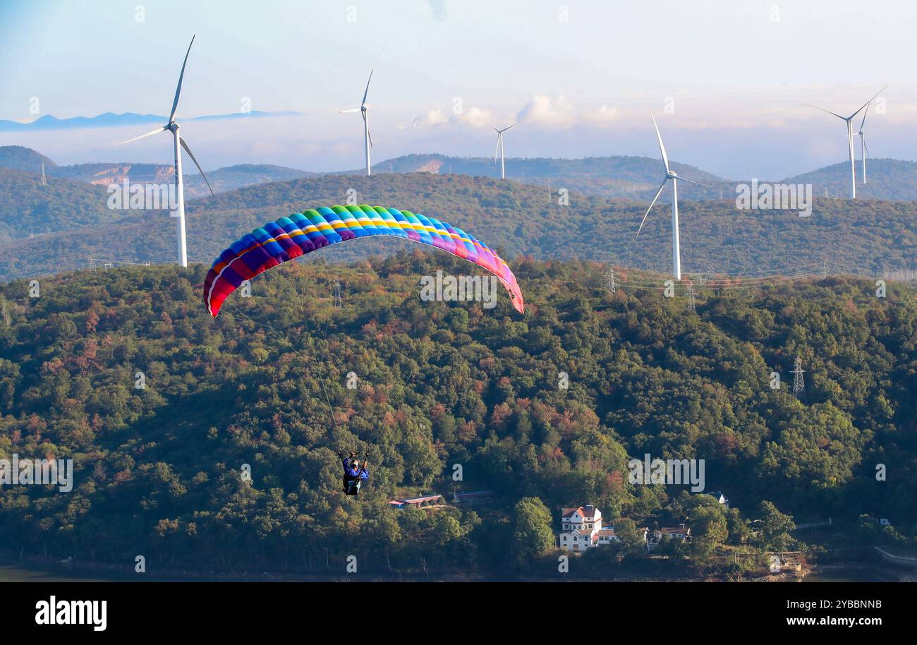 Jingmen,China.18th October 2024. The 2024 Paragliding World Cup Finals ...