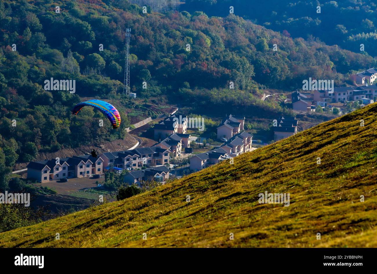 Jingmen,China.18th October 2024. The 2024 Paragliding World Cup Finals ...