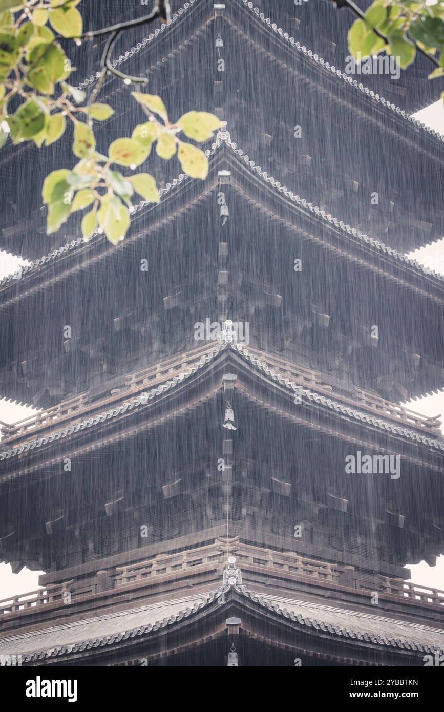 Autumn Highlights of Kyoto's Temple Features Stock Photo - Alamy