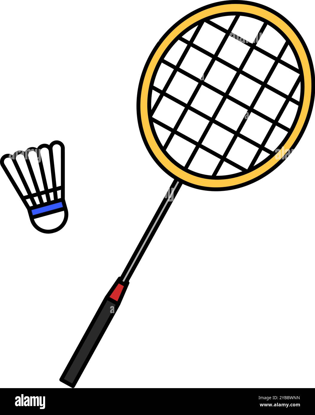 Badminton Racket and Shuttlecock icon. Editable vector Stock Vector ...