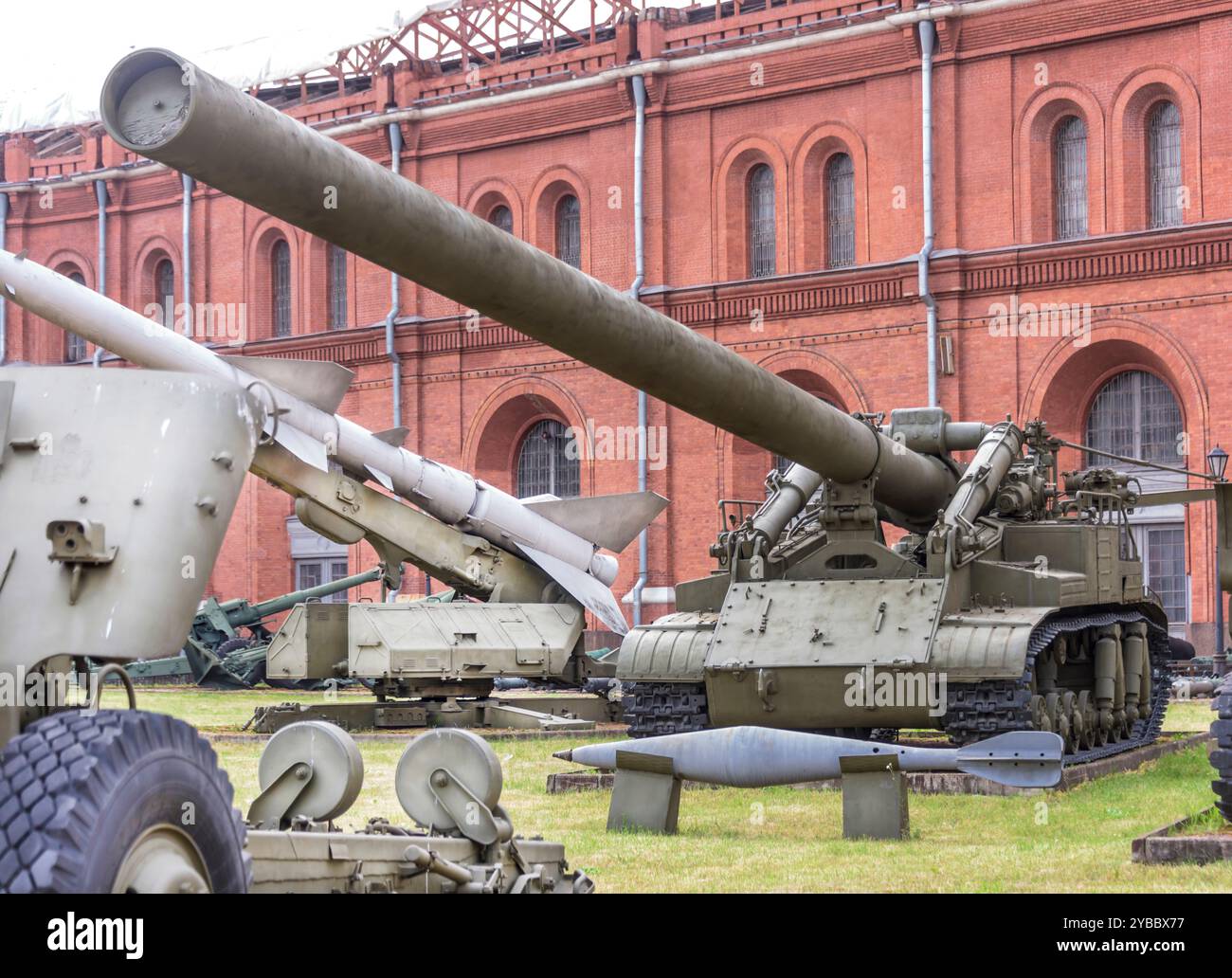 RUSSIA; SAINT-PETERSBURG - JULY 8 - 420-mm self-propelled mortar 2B1 ...