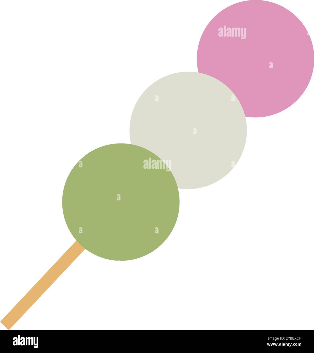 Colorful Japanese three colour dango dumplings. Vector Stock Vector ...