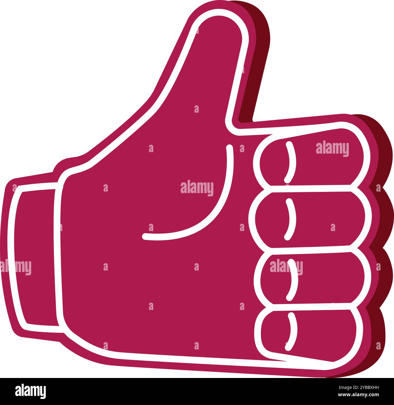 Cheer hand thumb up. Foam palm icon Stock Vector Image & Art - Alamy