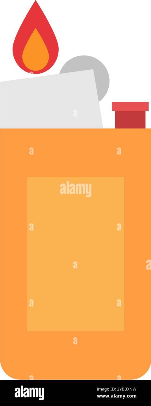 Orange disposable lighter icon. Editable vector Stock Vector Image ...