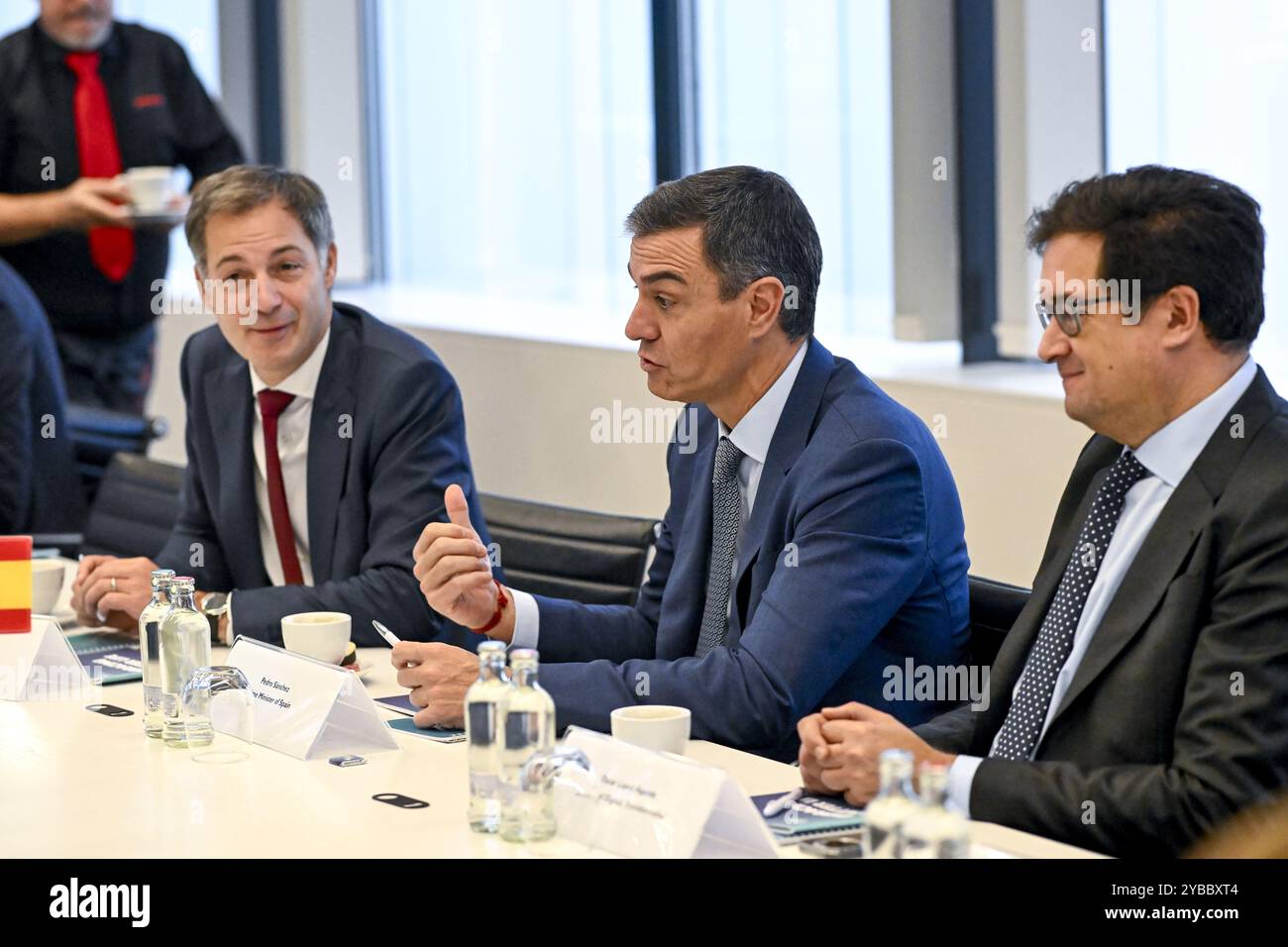 Leuven, Belgium. 18th Oct, 2024. Outgoing Prime Minister Alexander De ...